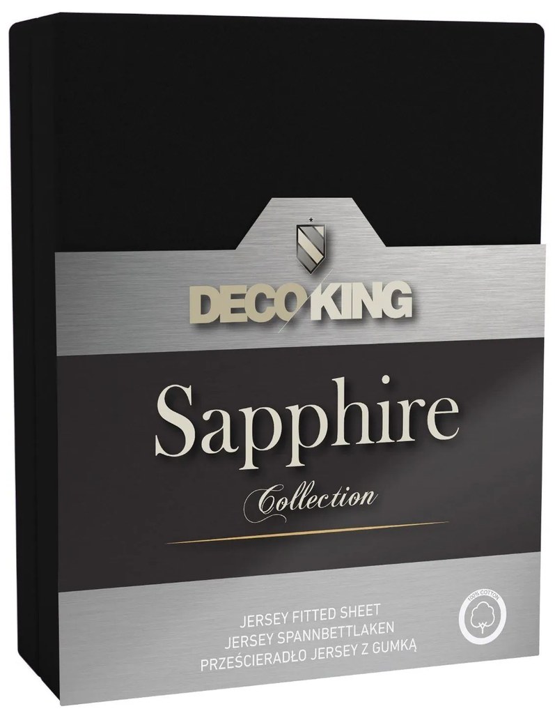 Jersey prostěradlo DecoKing Saphire černé