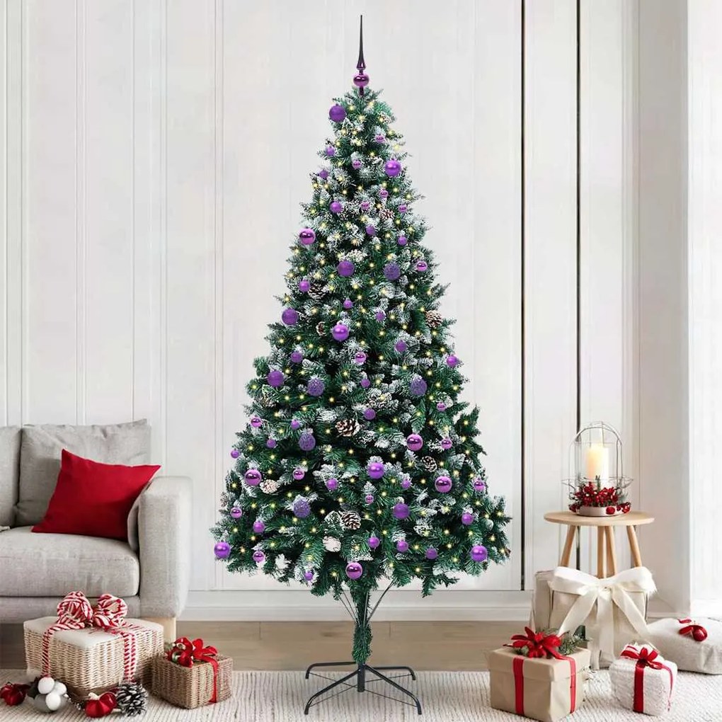 Umělý vánoční stromeček Zelená 240 cm PVC, ocel a plast 3396288
