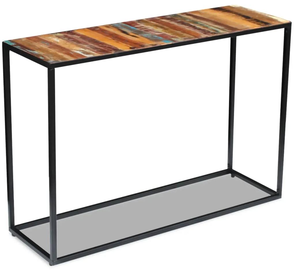 243337 vidaXL Konzolový stolek masivní recyklované dřevo 110 x 35 x 76 cm