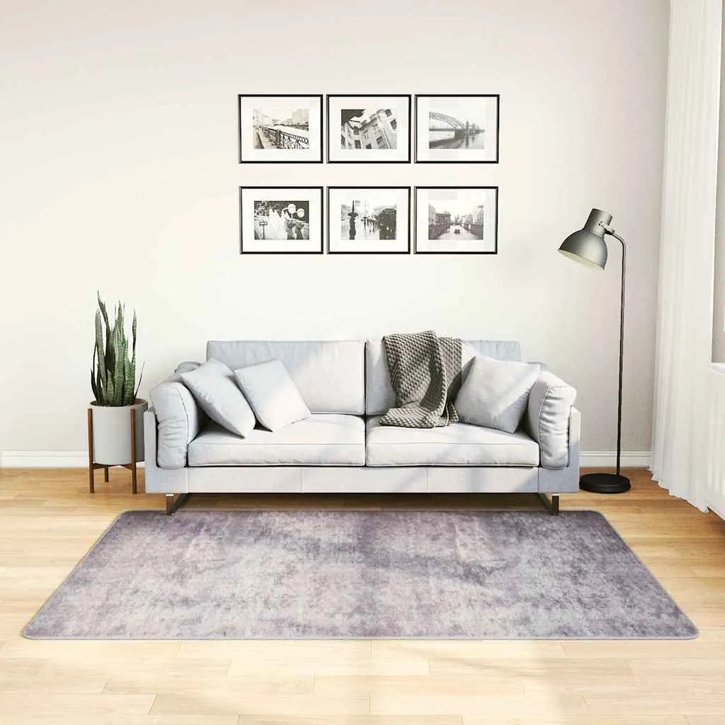 Koberec pratelný 120 x 180 cm šedý 337960