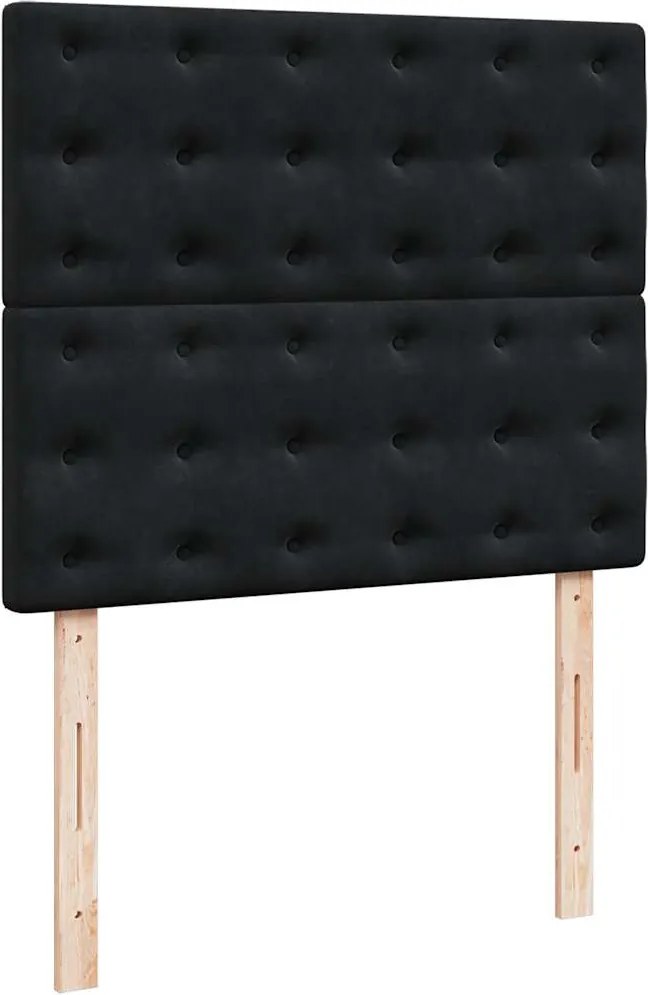 Box spring postel s matrací černá 120 x 190 cm samet 3292300