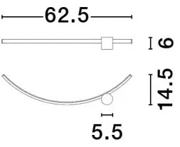 Designové nástěnné svítidlo Wave