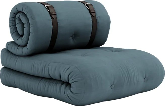Karup Design Futonové křeslo BUCKLE-UP - 757 Petrolejově modrá