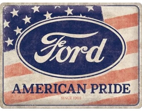 Plechová cedule Ford - American Pride, (40 x 30 cm)