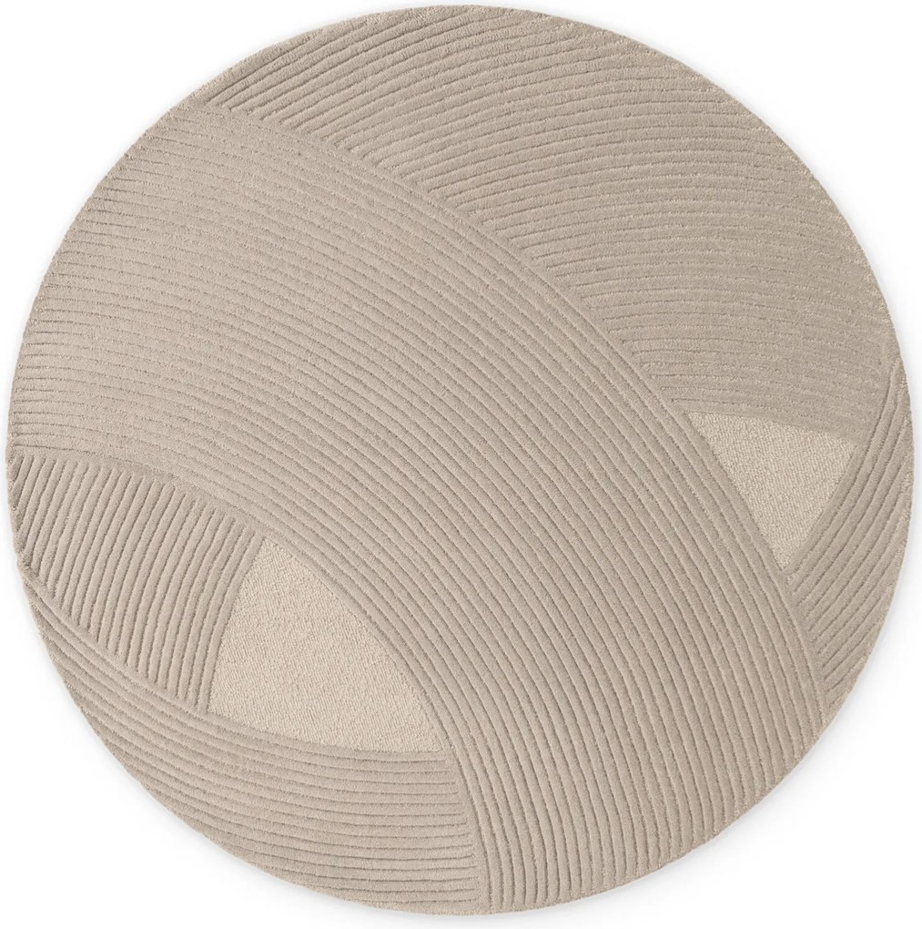 Ted Baker, Kusový koberec Ted Baker Kensington 106400 Beige kruh, 200x200, béžová, kancelář