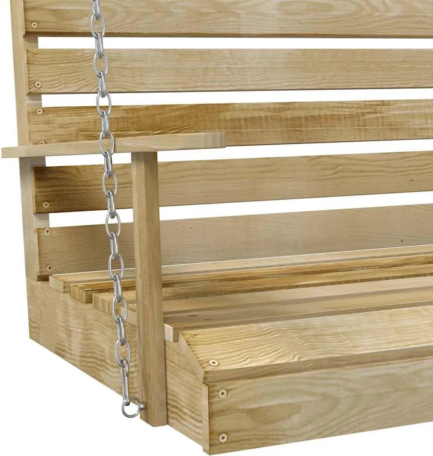 Houpací lavice impregnovaná borovice 155 x 65 x 60 cm 316065