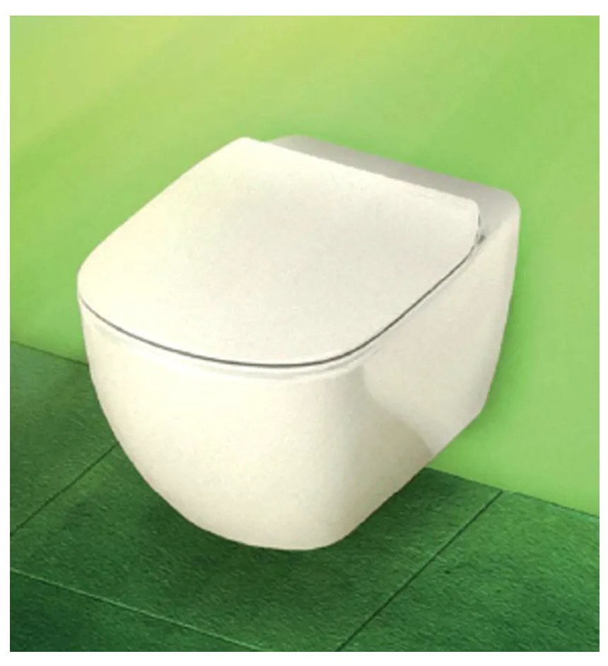 TECE set 3- Instalační modul s nádržkou UNI pro WC + tlačítko chrom + úchyt + zvuková izolace + závěsné WC AQUABLADE + WC sedátko Soft-Close, ultra ploché