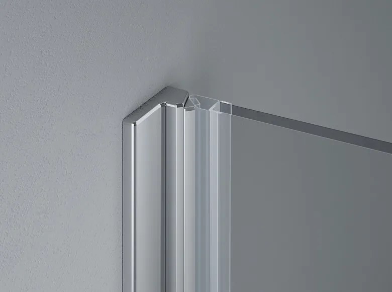 Sanswiss PUR PUR1 jednokřídlé sprchové dveře 70 cm Šířka: 700 mm, Profil: Chrom, Sklo: Durlux 22
