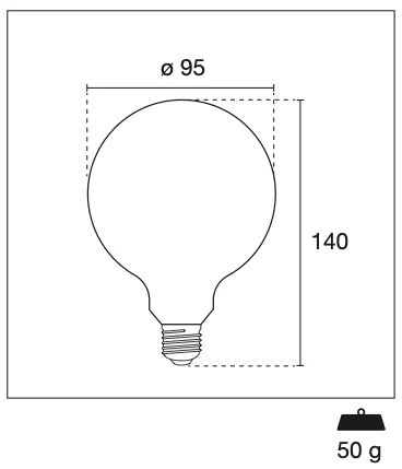 CENTURY LED žárovka E27 Globe 8W 3000K INSG95-082730