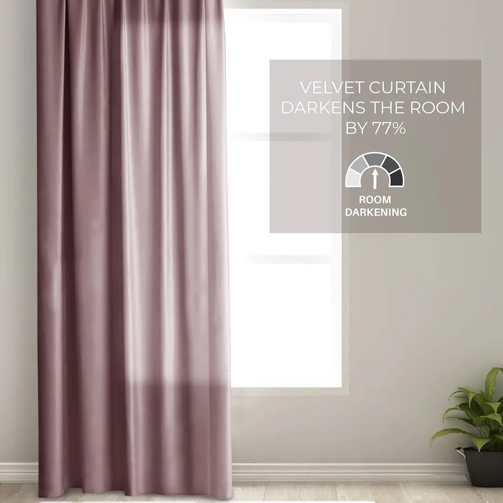 Závěs AmeliaHome Velvet s průchodkami - výběr z 21 provedení