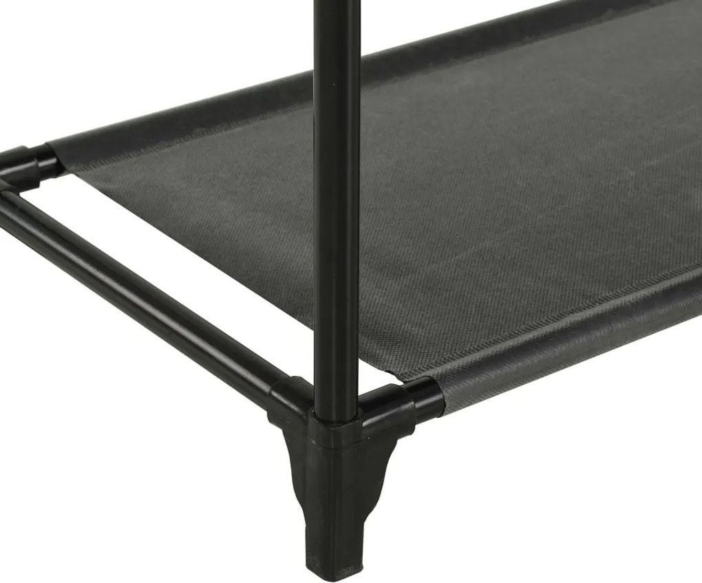 Stojan na oblečení ocel a netkaná textilie 55x28,5x175 cm černý 245742
