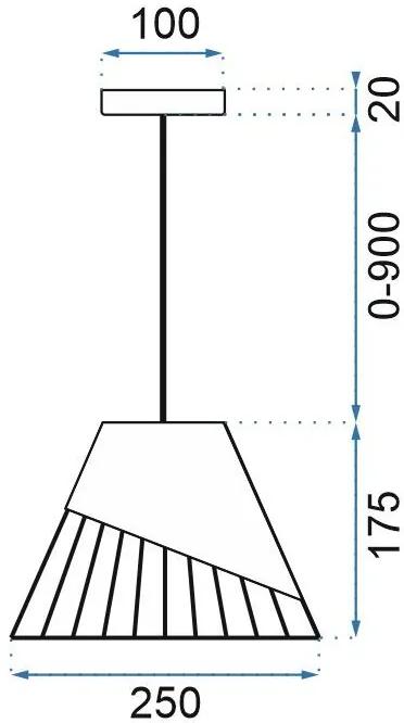 Toolight Kovová závěsná stropní lampa stínidlo bílá APP228-1CP