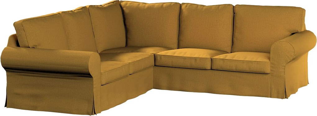 Potah na pohovku IKEA Ektorp rohová barva žlutá látka pletený vzor