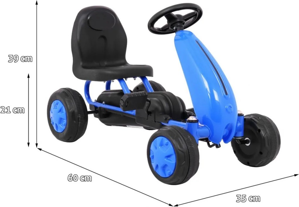 Dětská motokára GoKart Modrá