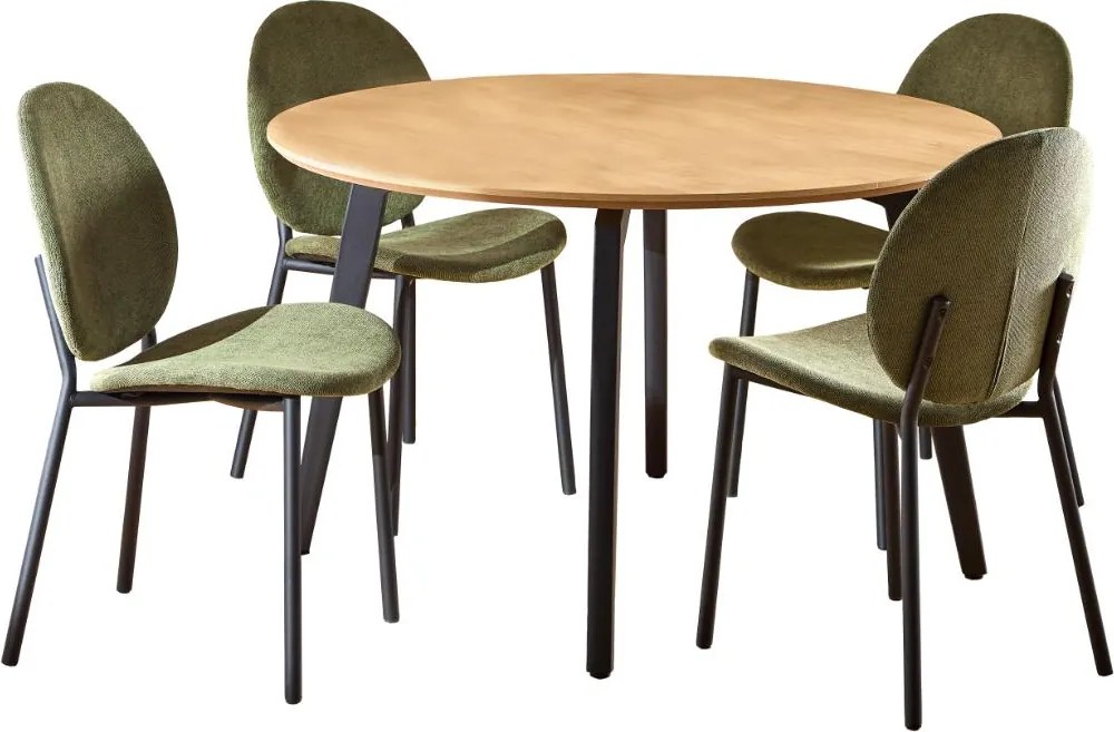 ACTONA GROUP Jídelní sestava CADIZ zelená Ø120x75 cm H000025041