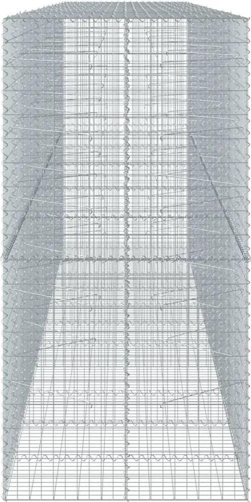 Gabionový koš s víkem 550 x 100 x 200 cm pozinkované železo 3295234
