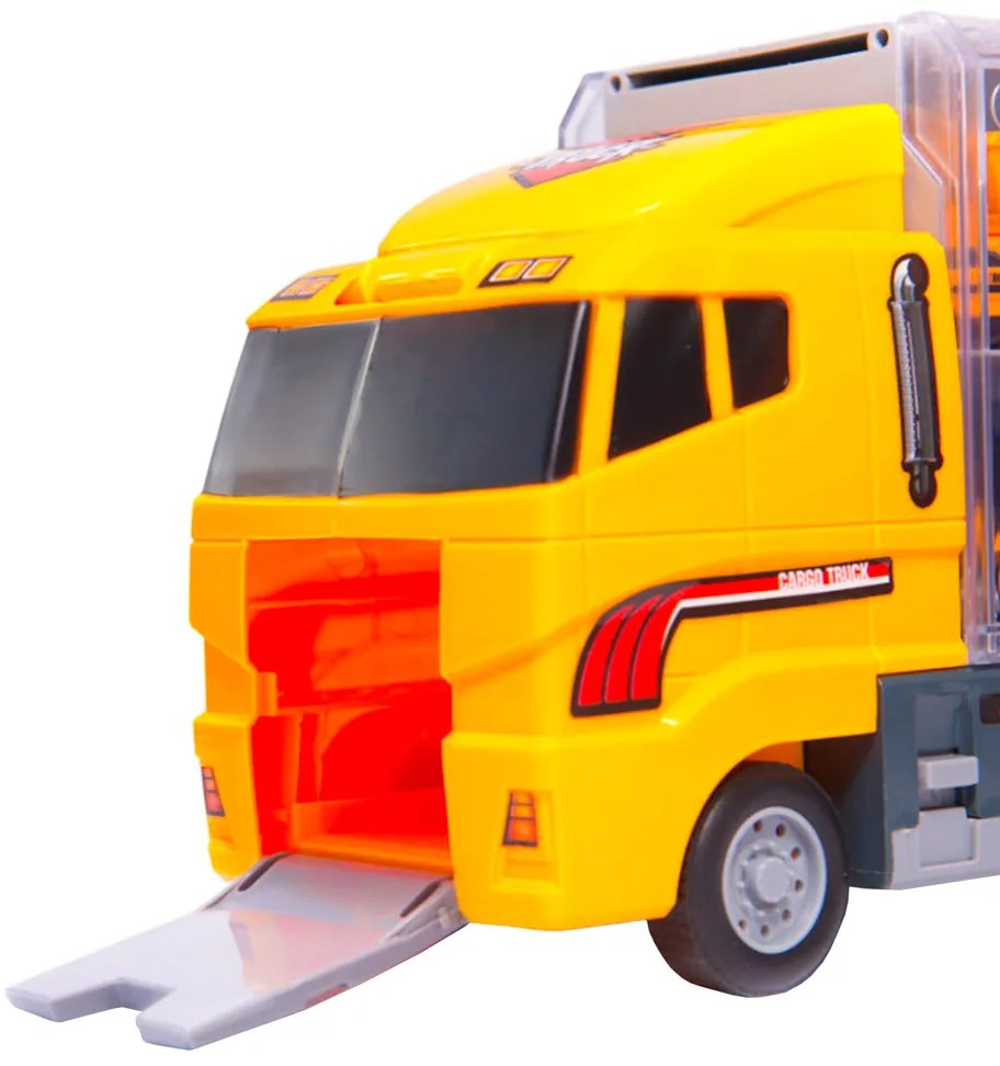 Creative Corner Transporter truck TIR launcher + kovové vozy stavební stroje