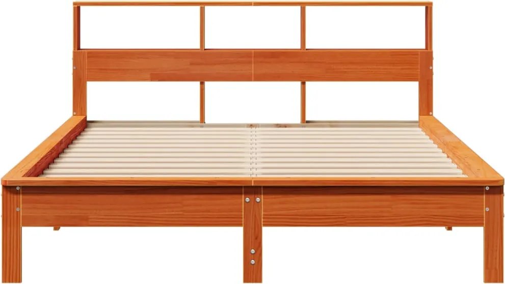 Postel bez matrace voskově hnědá 140 x 190 cm masivní borovice 3309742