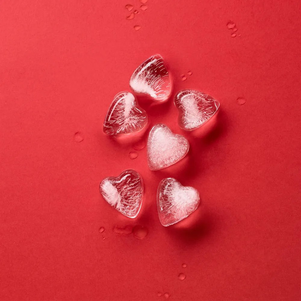 Silikonová forma na led Lékué Heart Ice Cubes | srdíčka