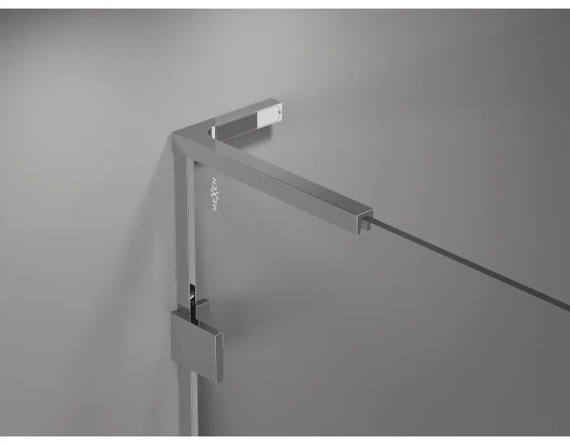 Mexen Lunar-F L skládací sprchový kout pravý 100 x 80 cm, 8mm čiré sklo, chromový profil, 836L-100-080-01-00-P