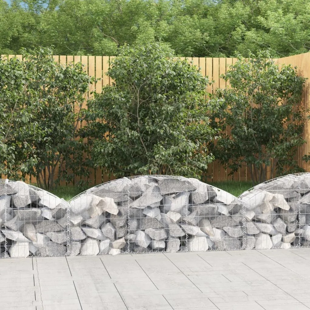 Klenutý gabionový koš 150 x 30 x 40/60 cm pozinkované železo 153442