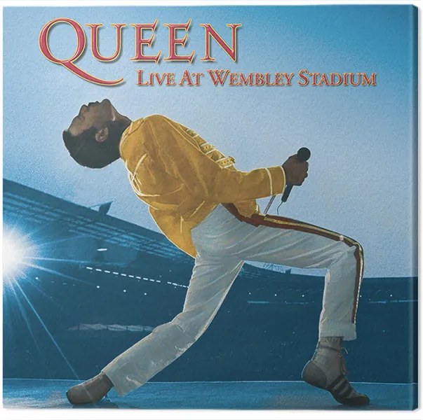 Obraz na plátně Queen - Live at Wembley Stadium, (40 x 40 cm)