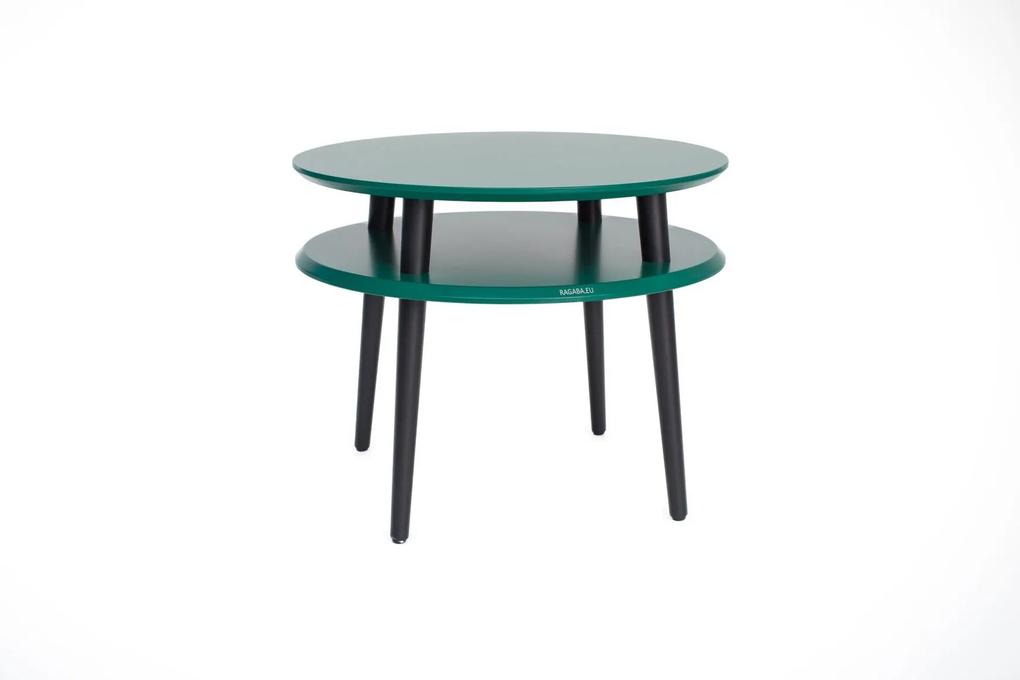 Ragaba Konferenční stolek Iram Small, 57x57x45 cm, lahvově zelená/černá