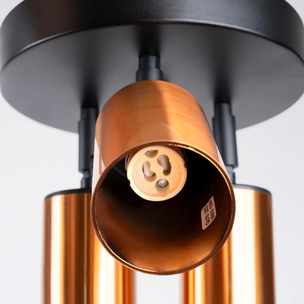 Sollux Lighting Měděné svítidlo WINX 3P černé/měděná