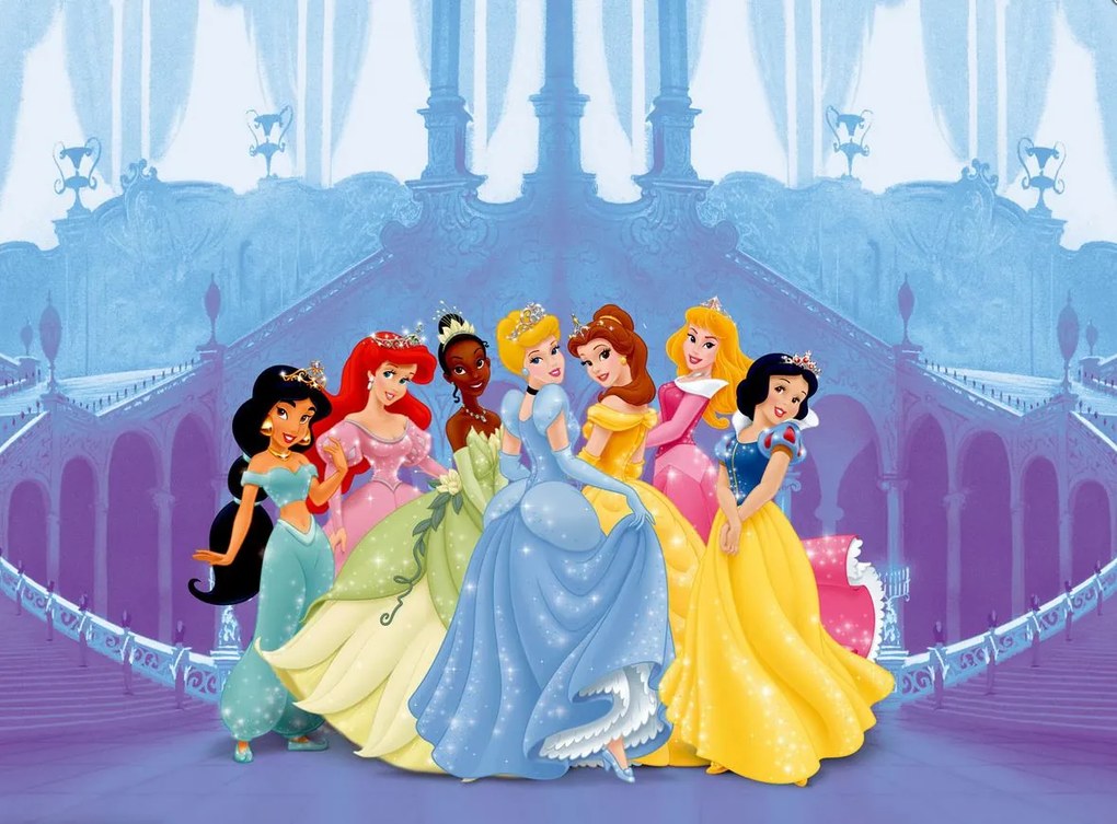 Dětská fototapeta vliesová premium collection - FTDN 5065 Disney Princezny 360x270cm - 4 dílná