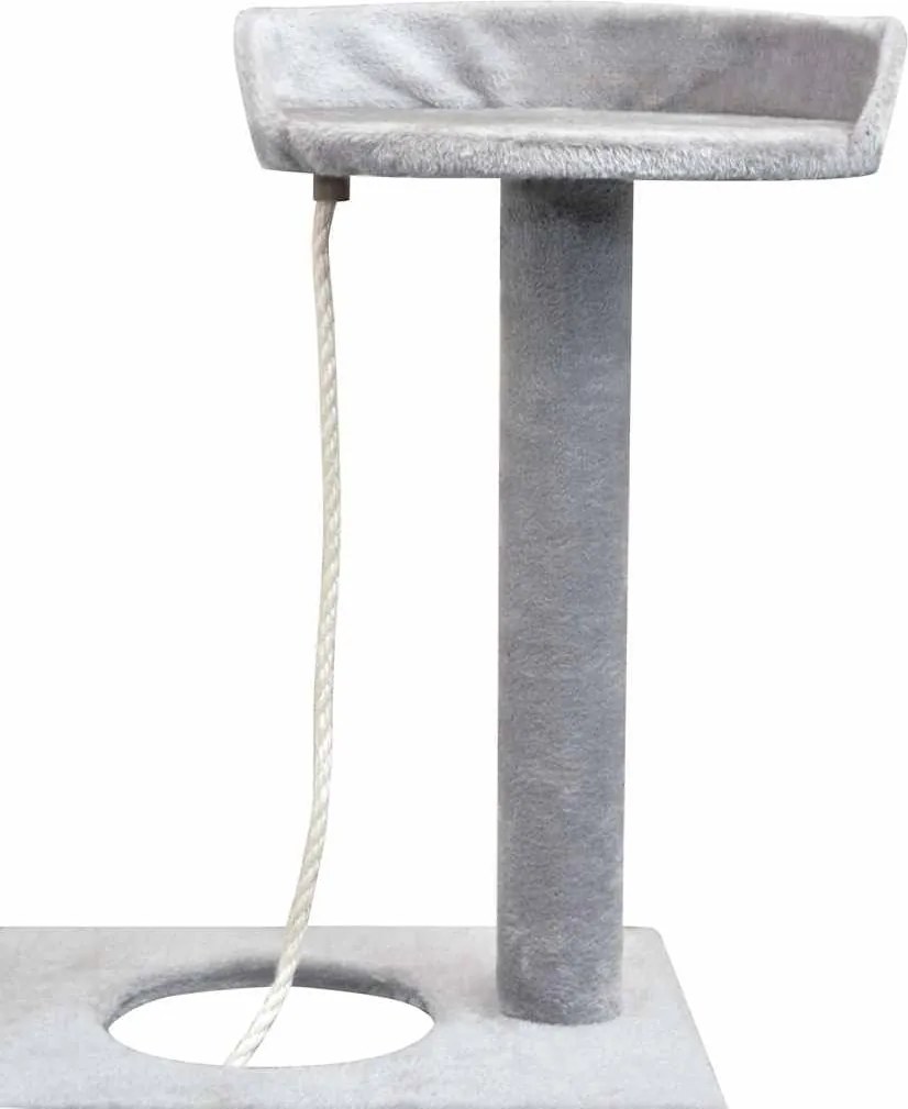 Škrabadlo pro kočky se sisalovými sloupky, 150 cm, šedá 170485