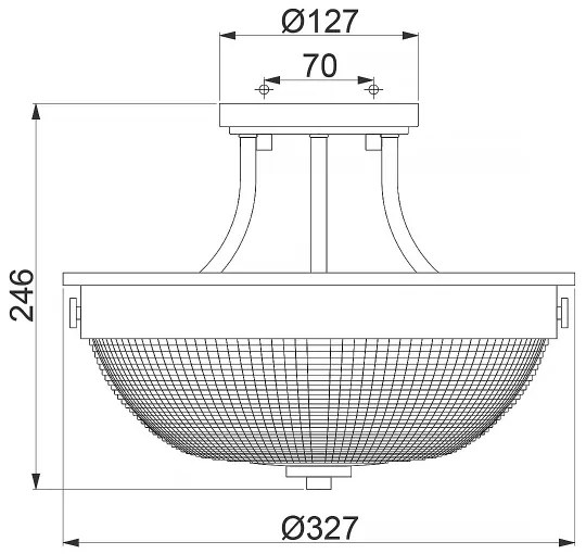 Quoizel QZ-MANTLE-SF-WS - Přisazený lustr MANTLE 2xE27/60W/230V mosaz