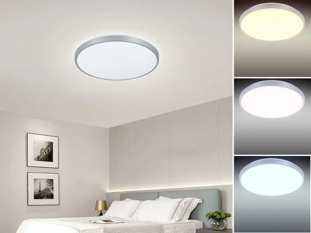 NEDES led stropní svítidlo LC800A/SI s dálkovým ovladačem 24W