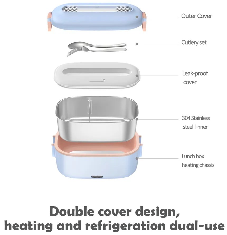 Trovita Ohřívací box na jídlo domov, osobní auto kamion 220V/12V/24V TROVITA025, Barvy a parametry Žlutá