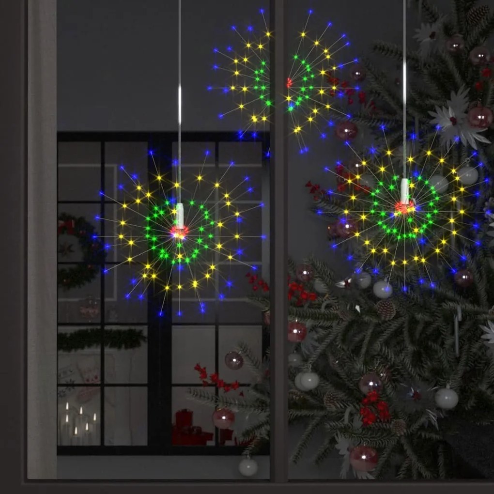 Venkovní vánoční ohňostroje 10 ks vícebarevné 20 cm 1 400 LED 328611