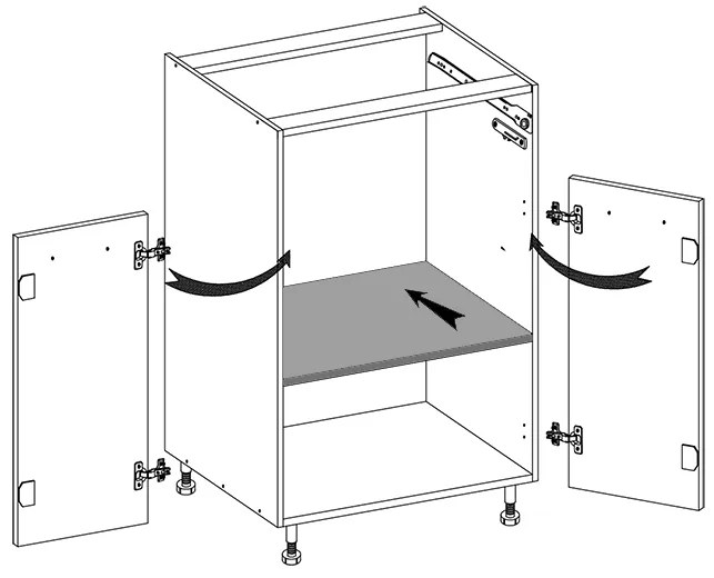 CREATIVA se | dolní skříňka CRE-6D se zásuvkou a policí | 80 cm | VÝBĚR KORPUSU a KOVÁNÍ | šedá lesk