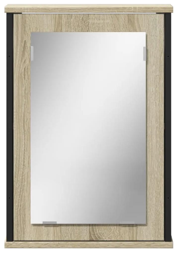 Koupelnová skříňka se zrcadlem dub sonoma 42x12x60 cm kompozit