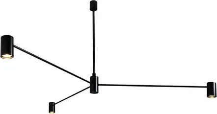 stropní svítidlo Dakata kovová, svítidlo, tubusy, černá