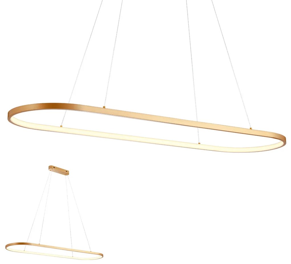 Redo 01-2527 závěsné LED svítidlo stmívatelné Lap bronz, 50W, 3000K, 120cm