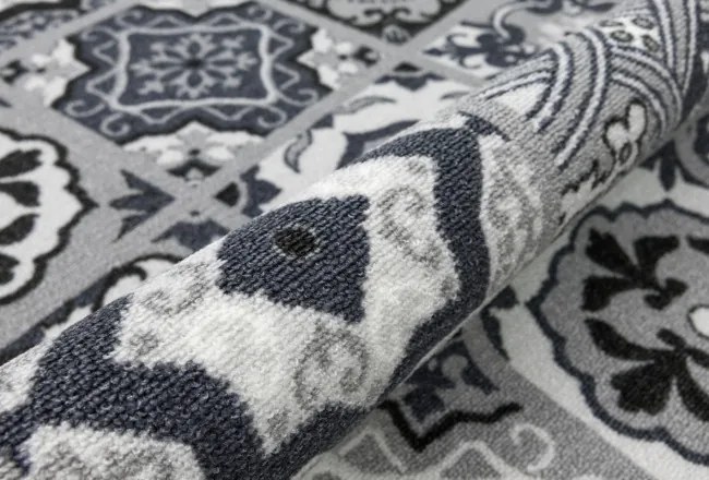 Protiskluzový běhoun Patchwork - šedý