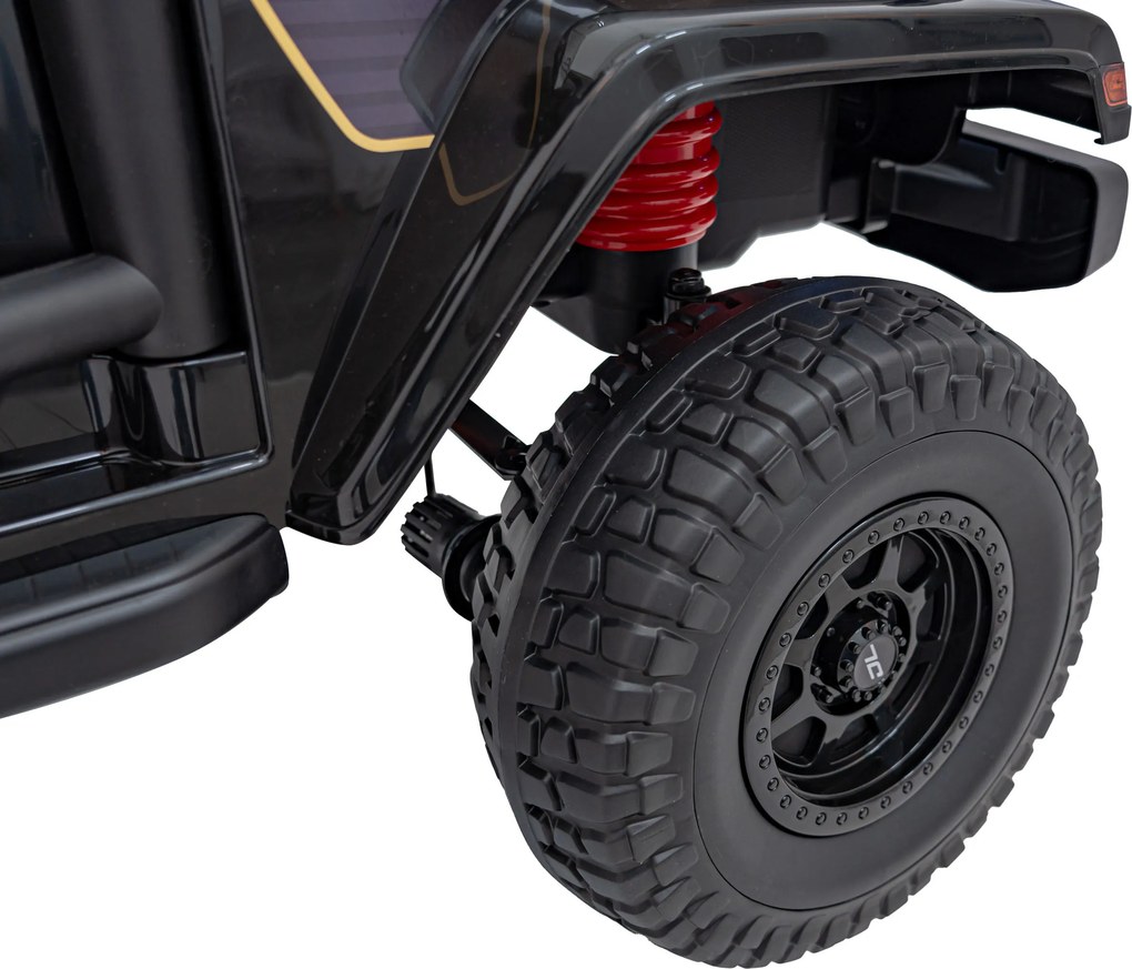 Ramiz Terénní auto OFF-ROAD 3.0 pro děti černé + dálkové ovládání + pomalý start + pásy + LED a zvuky