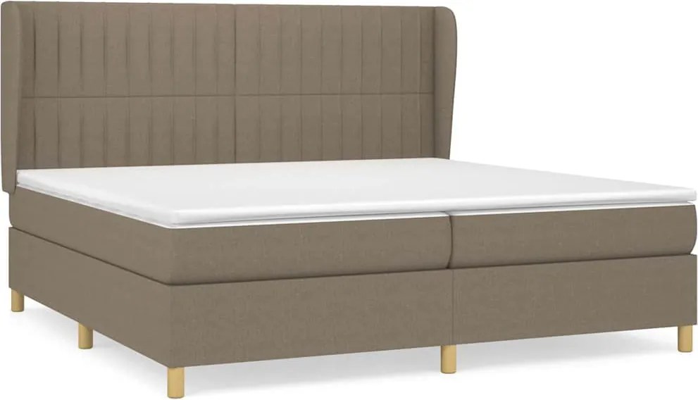 Box spring postel s matrací taupe 200x200 cm textil 3128713