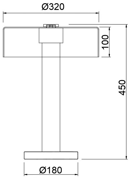 Mantra Gin, stolní lampa 1x GU10, černá, výška 45cm