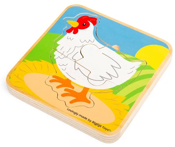 Bigjigs Toys Puzzle Životní cyklus slepice