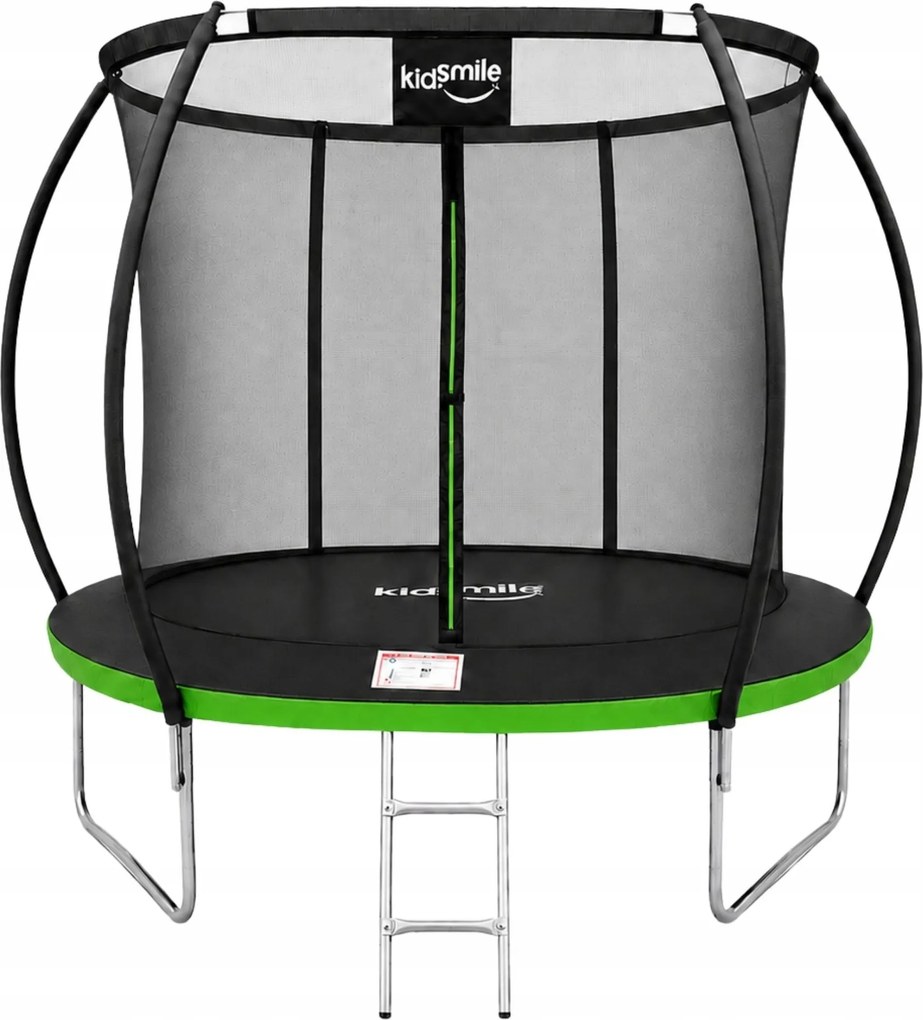 TRENDIE Trampolína s vnitřní sítí 312 cm zelená + žebřík