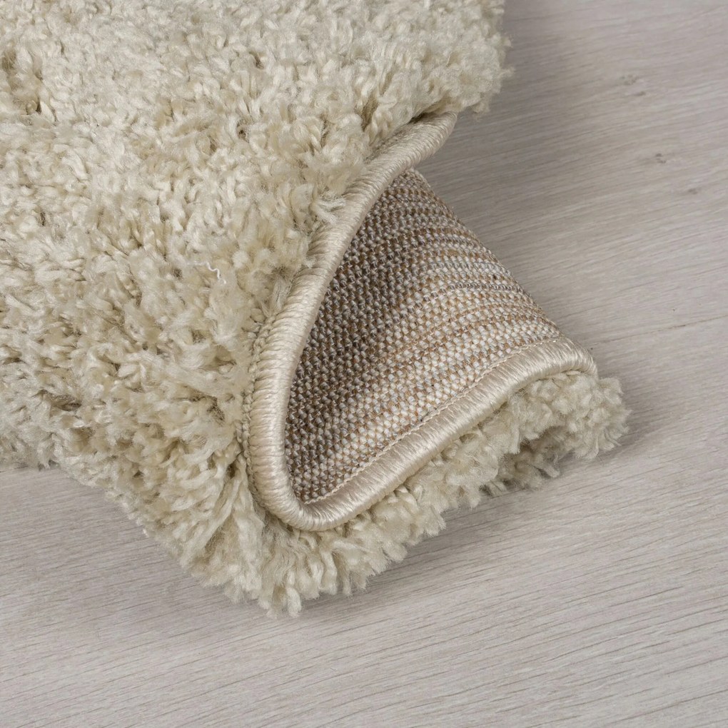 Flair Rugs koberce Kusový koberec Shaggy Teddy Natural kruh Rozměry koberců: 133x133 (průměr) kruh