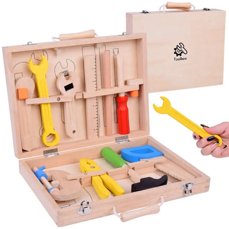 JOKO Dřevěný kufřík s nářadím pro děti Toolbox