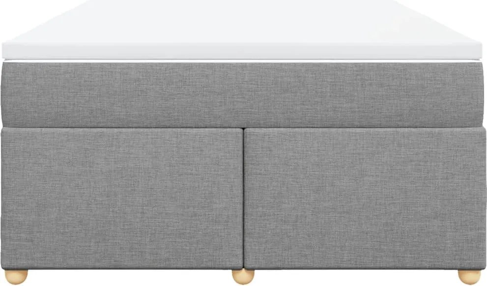Box spring postel s matrací světle šedá 140 x 190 cm textil 3285373