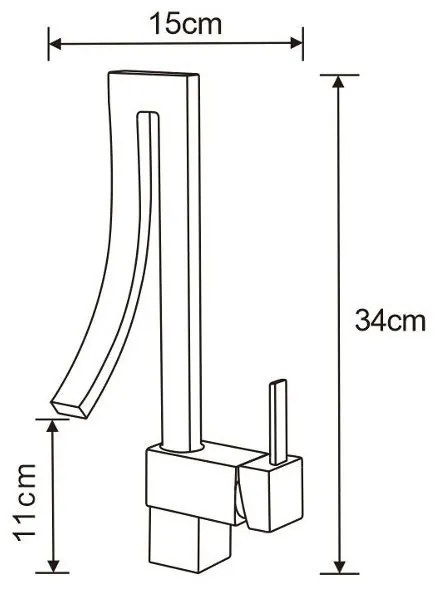 Mexen Elbrus - Vysoká umyvadlová baterie, Zlatá, 747100-50