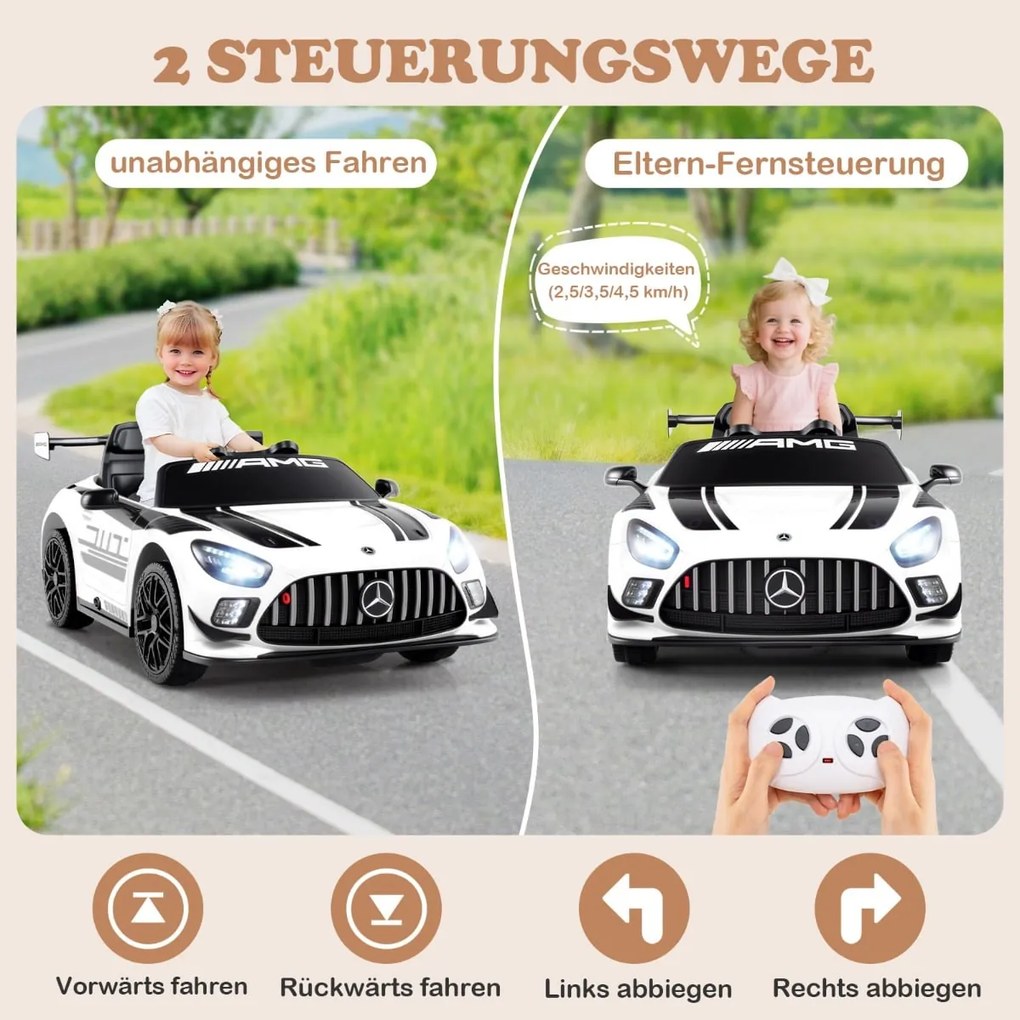 Costway Licencovaný osobní automobil Mercedes-AMG GT3Dětské autíčko na dálkové