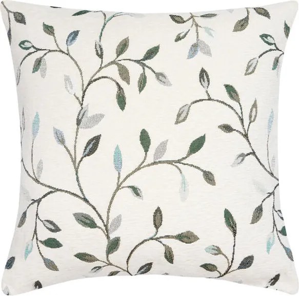 SCANquilt povlak SOFAS multi leaves bílozelená 45 x 45 cm